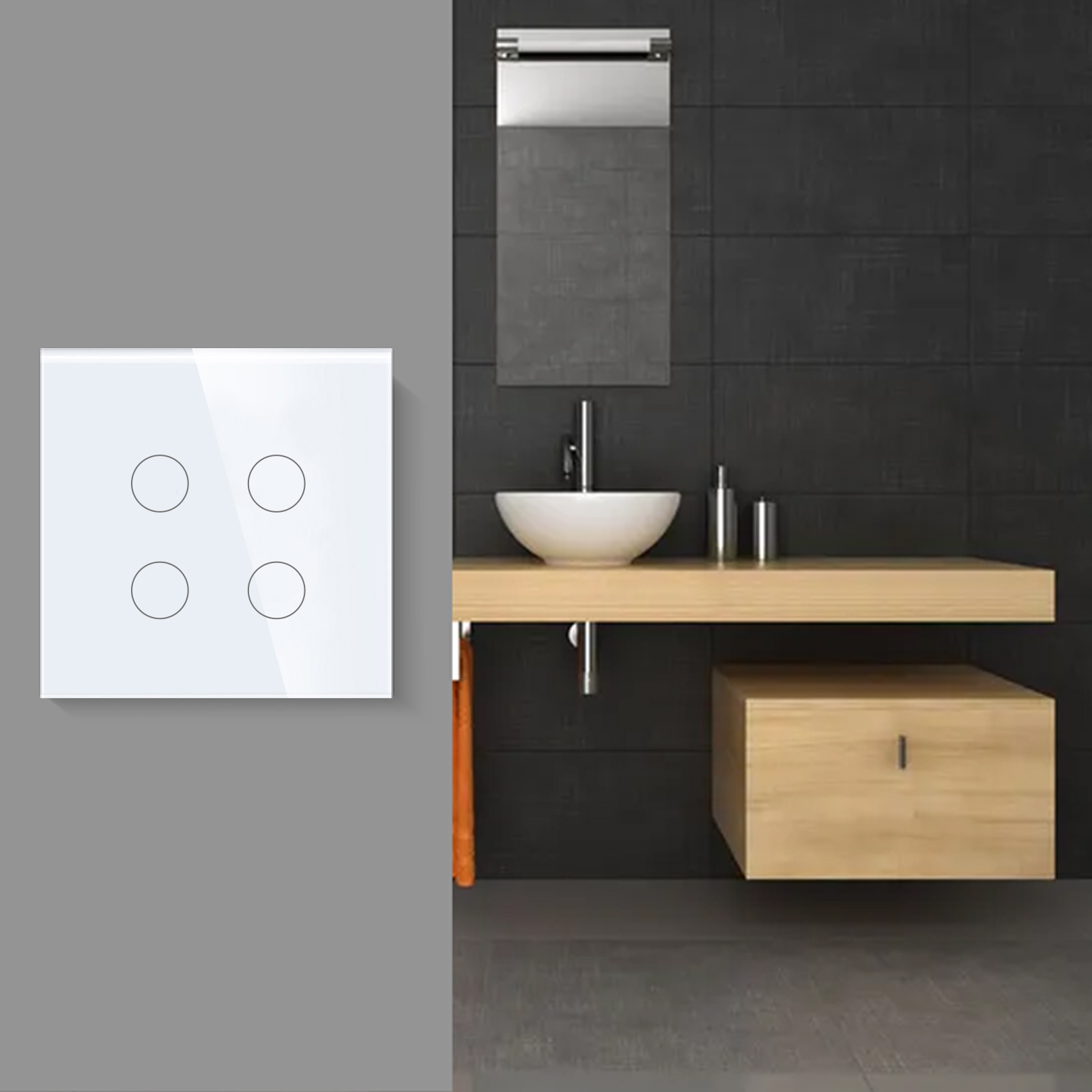 TAWOIA Tuya US Wifi Wall Switch, Smart Light Switch, Glass Panel Touch ...