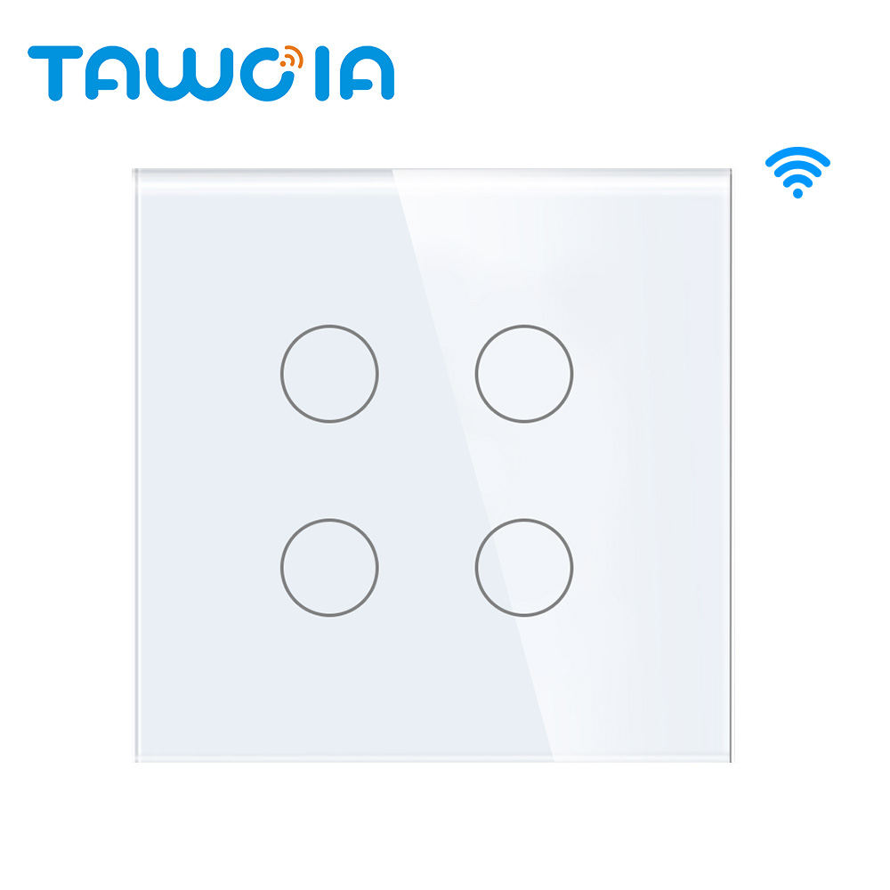 Tuya Smart Touch Wall Switch 4 gang 1 Way wifi touch switch with ...