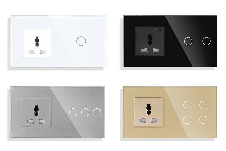 Smart Light Switch with Luxuray Glass Panel, Touch Sensor Wall Switch ...