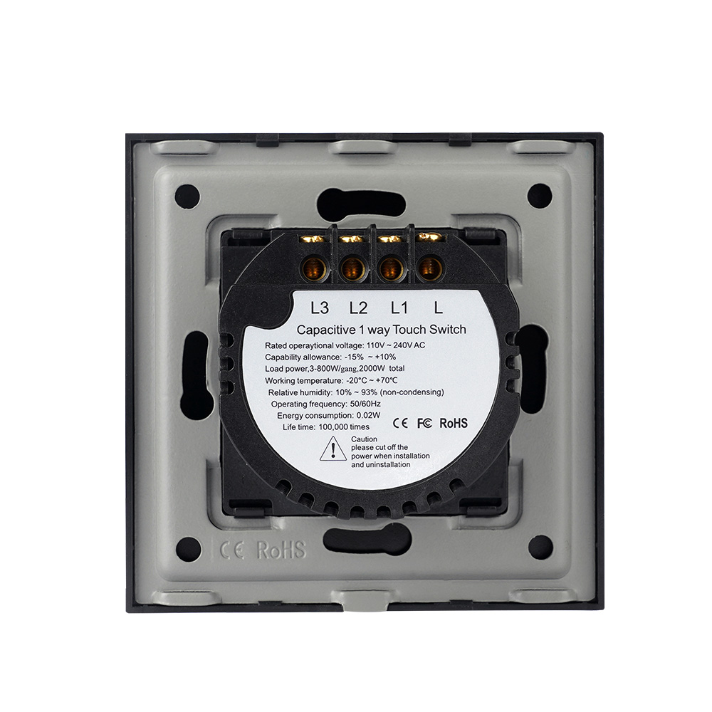 3 Gang 1 Way Normal Touch Switches - Smart Switch Factory & Company