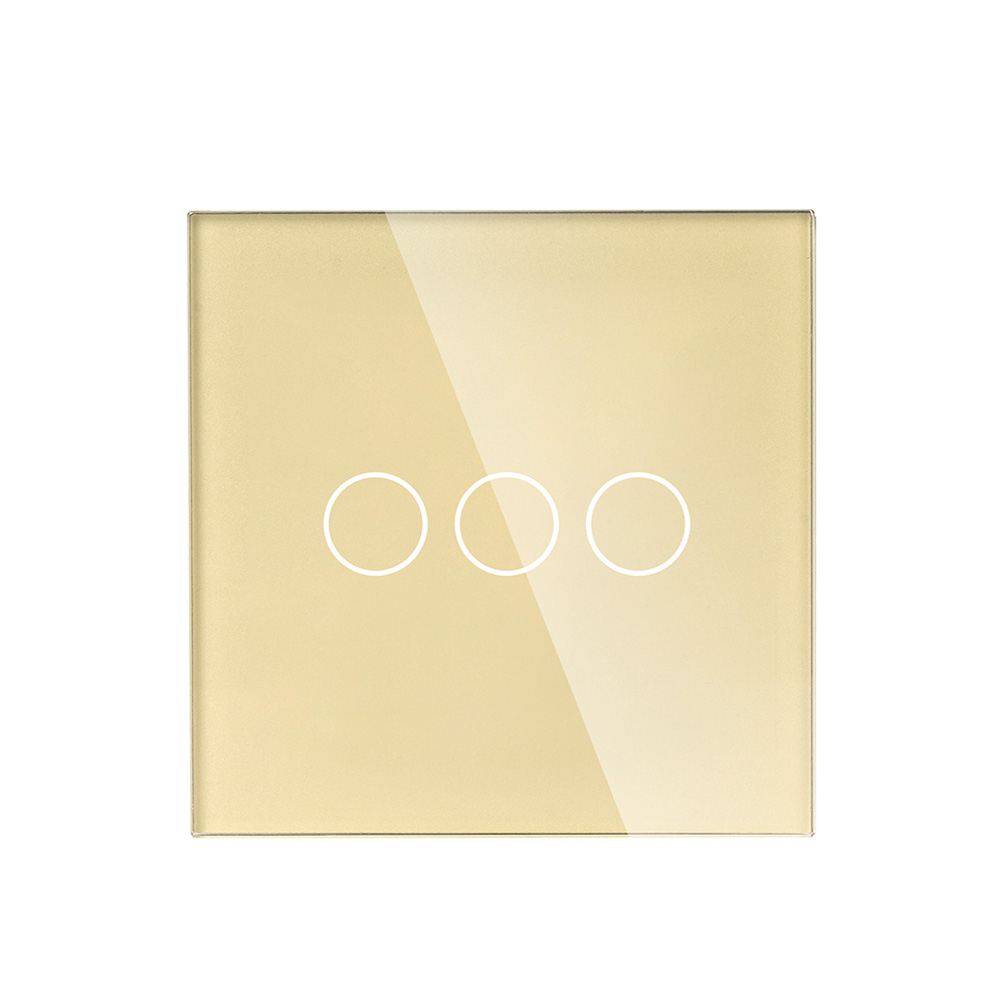 3 Gang 1 Way Normal Touch Switches - Smart Switch Factory & Company