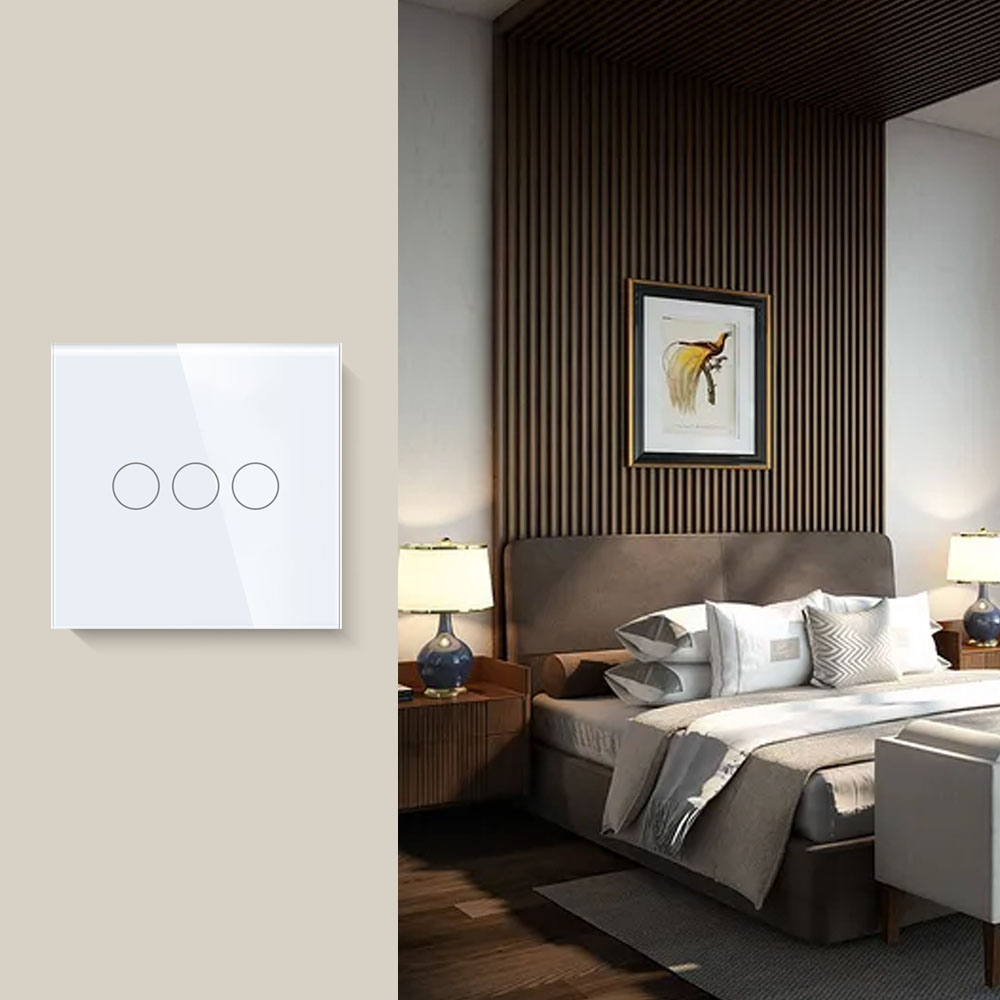 3 Gang 1 Way Normal Touch Switches - Smart Switch Factory & Company
