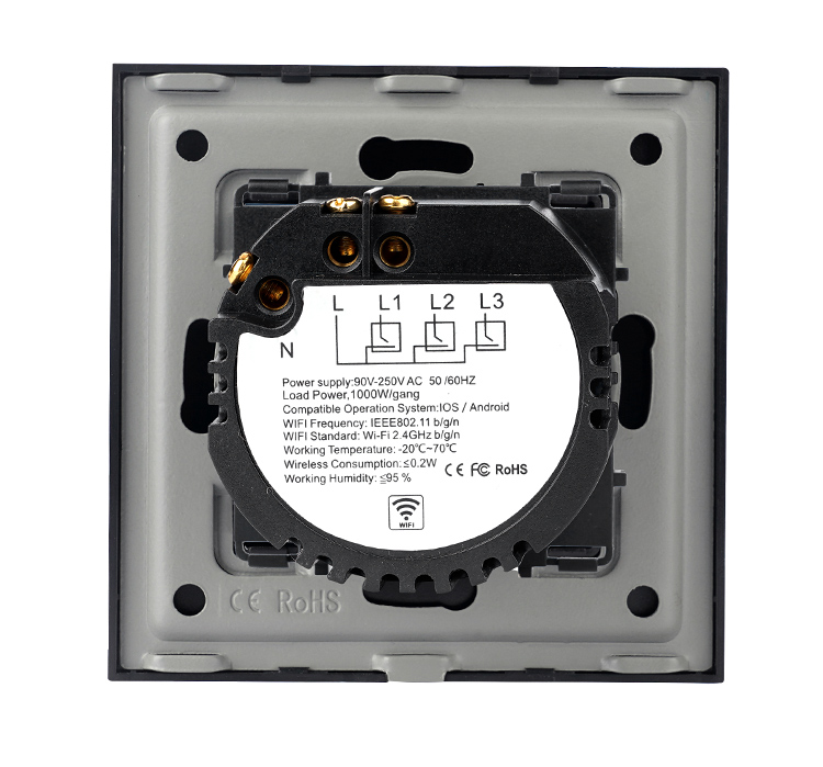 Wi-Fi 1 Gang 1 Way Switch with Neutral - Smart Switch Factory & Company