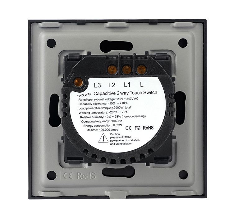 2 Gang 2 Way Normal Touch Switches - Smart Switch Factory & Company